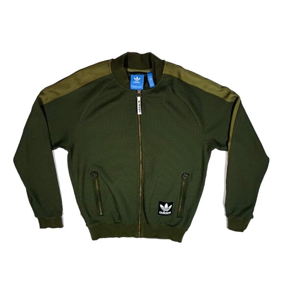 adidas | Jackets & Coats | Rare Adidas M Track Jacket Mens Green Waffle ...